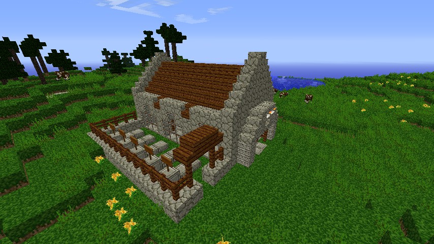 TrickandFriend's project 1, church & graveyard Minecraft Map