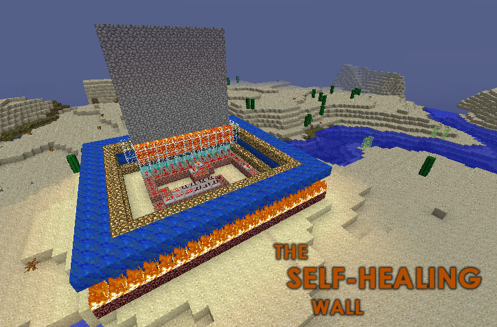 The Incredible Self-HEALING Wall! Minecraft Map