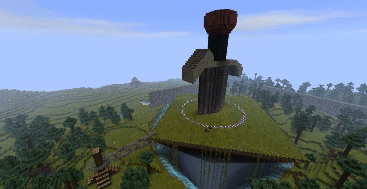 Potentialy Awesome Floating Island over Water Minecraft Map