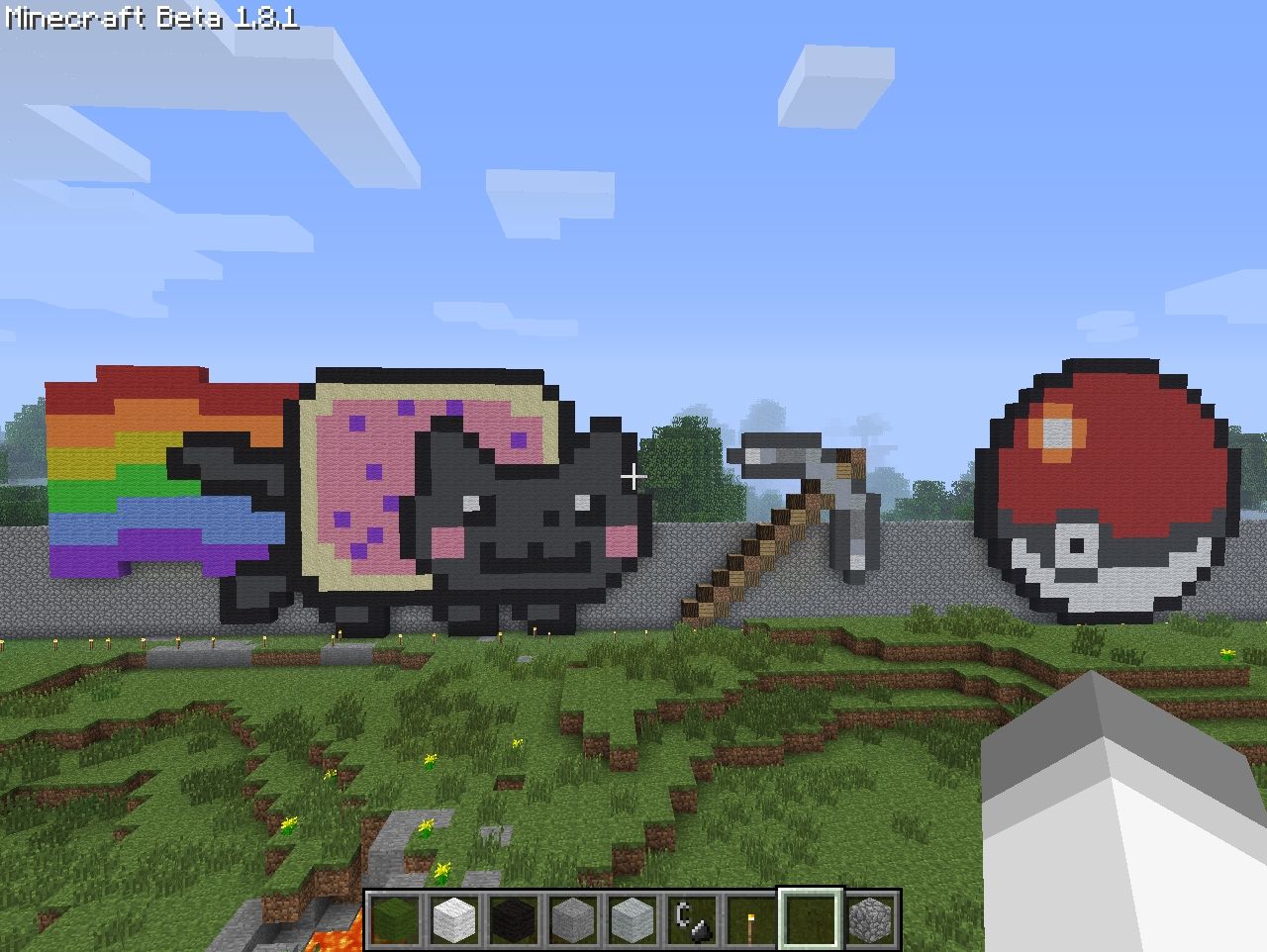 Pixel art wall Minecraft Map