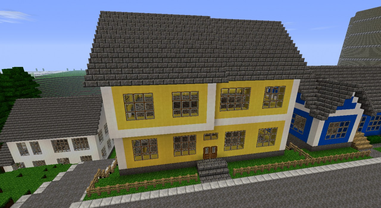 Yellow Cliff house Minecraft Map