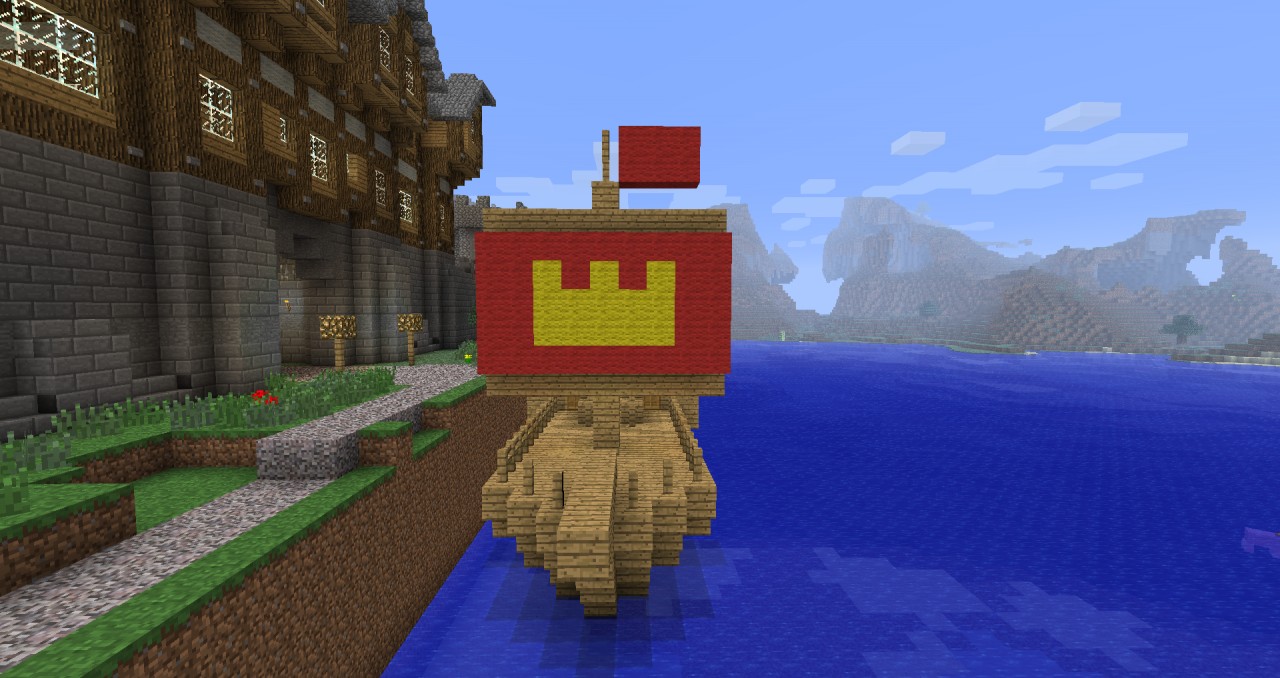 Ship and a castle Minecraft Map