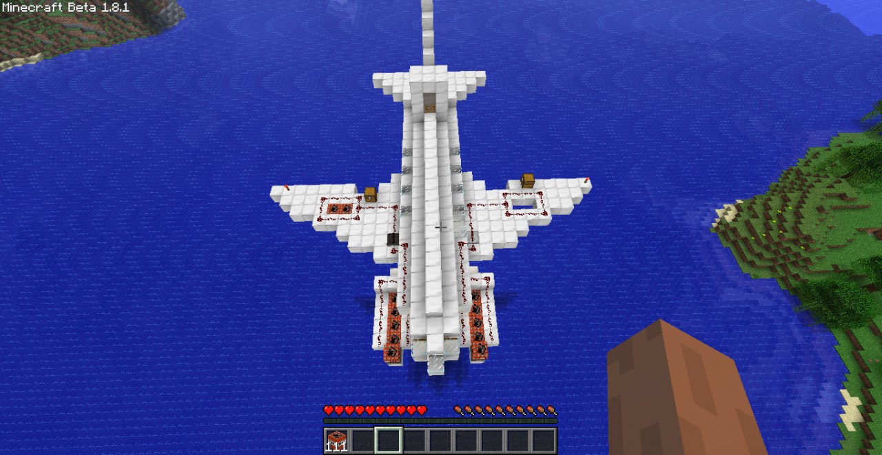 air plane with 2 bomb bays and 2 cannons Minecraft Map