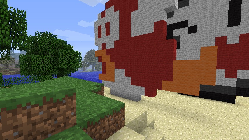 Pixel arts [50 Pixel arts in 1 world] Minecraft Map