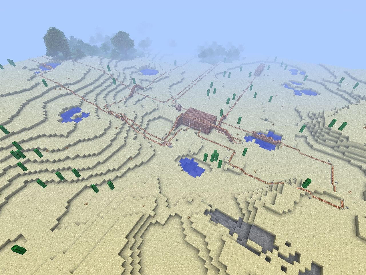 trains desert Minecraft Map