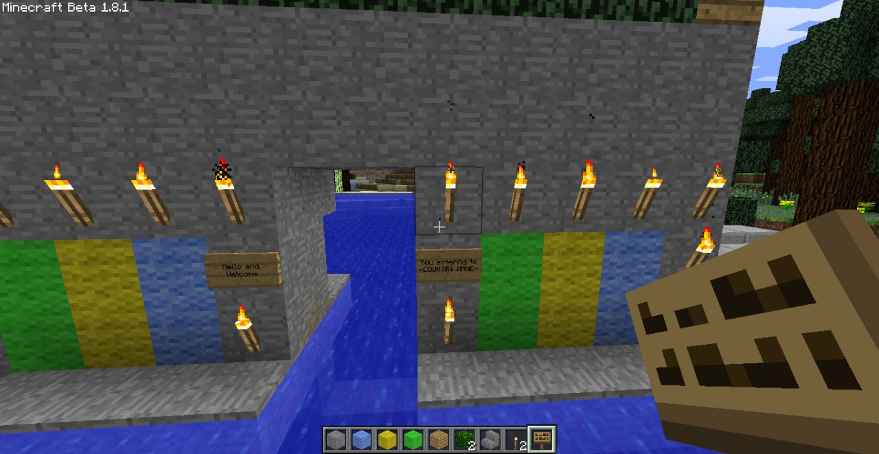 Aquatic Border & Flag Minecraft Map