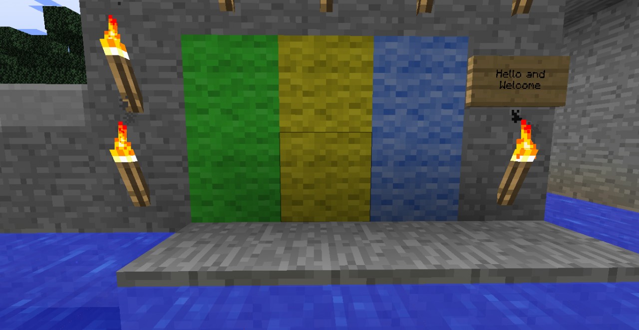 Aquatic Border & Flag Minecraft Map