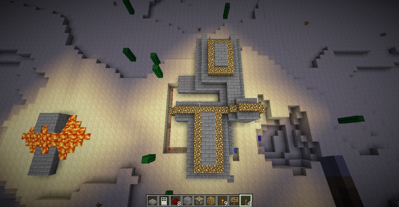 a 100% block drop rate cobblestone generator Minecraft Map