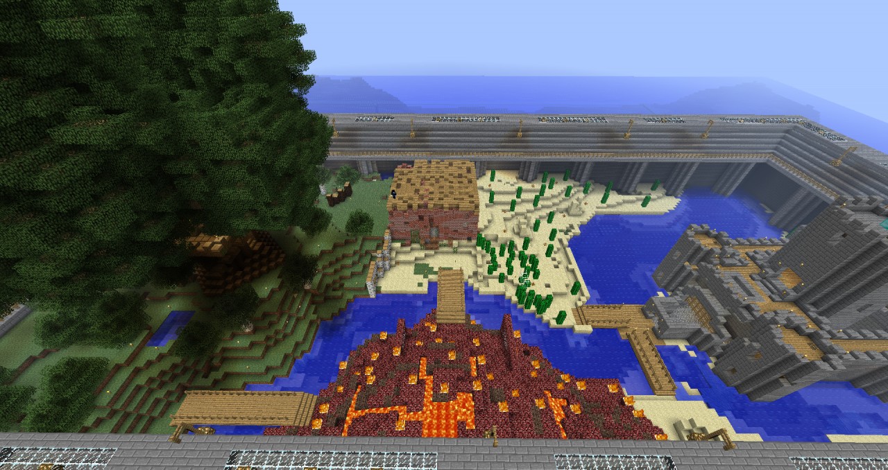 Massive Four Biome Arena [WAR Plugin] Minecraft Map