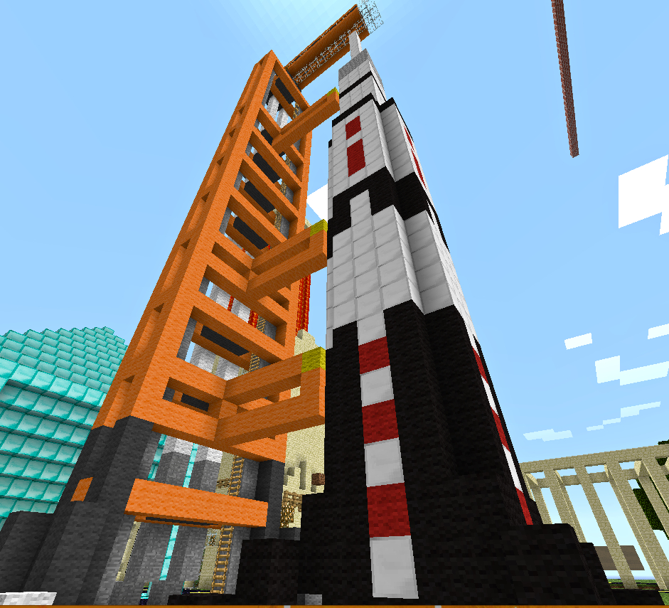 Saturn V Rocket (Launch Pad Included) Minecraft Map