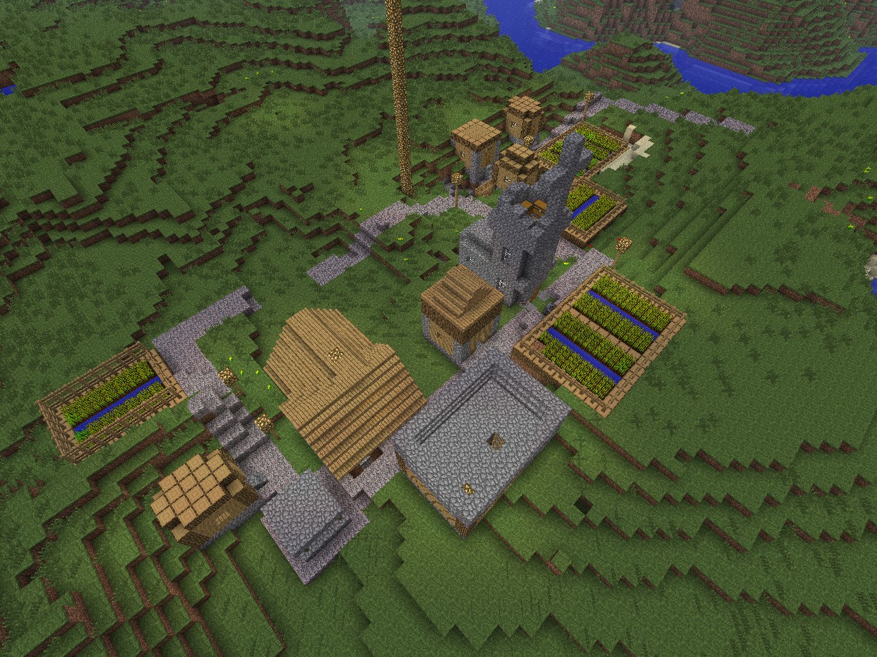 Happy Land With Modified Village Minecraft Map