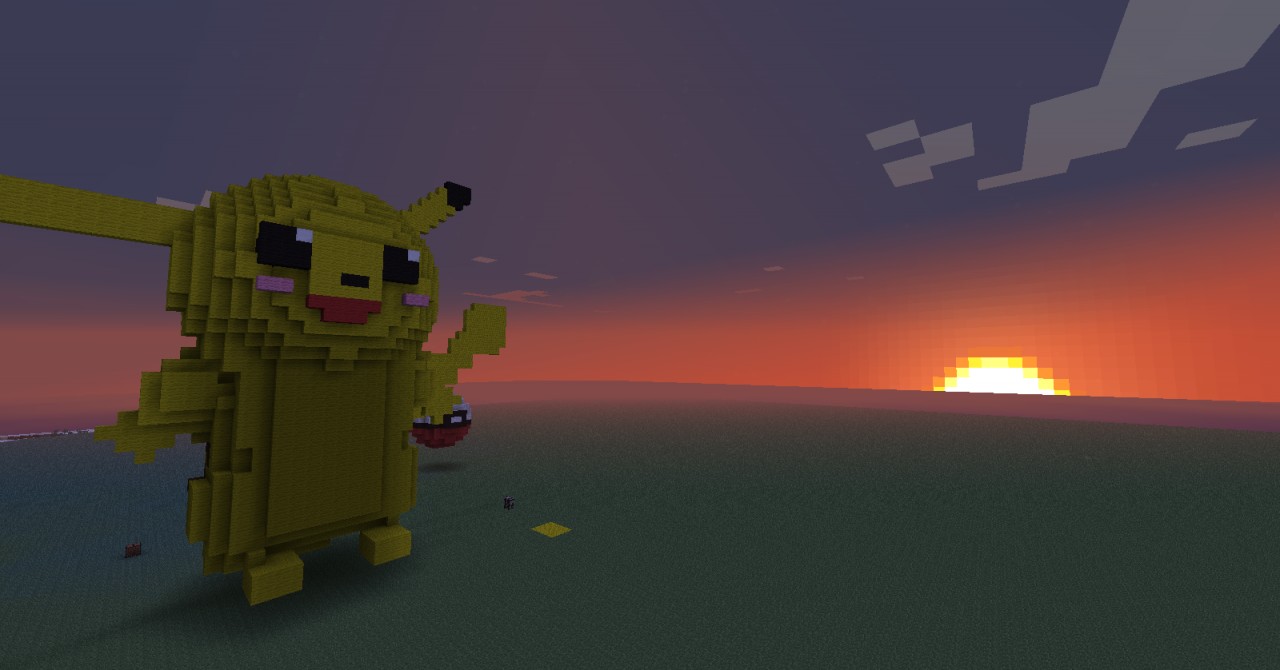 giant pikachu 3D Minecraft Map