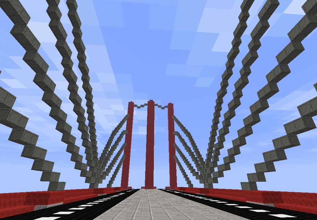 HUGE bridge! (140 blocks long!) Minecraft Map