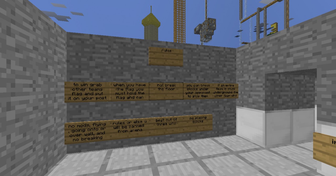 spleef capture the flag arena Minecraft Map