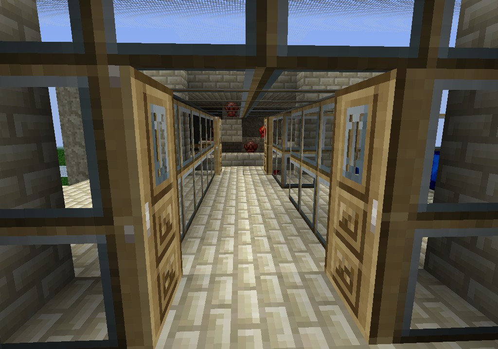 gate house with guard huts Minecraft Map