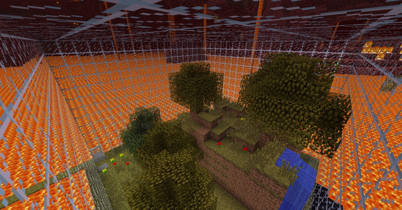 Nether Biodomes: grassland. Minecraft Map