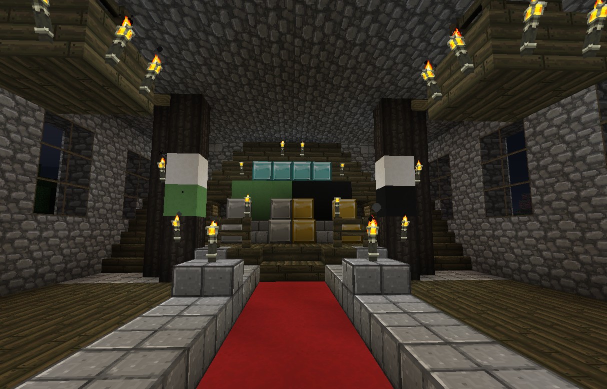 Villa with a small castle. Minecraft Map