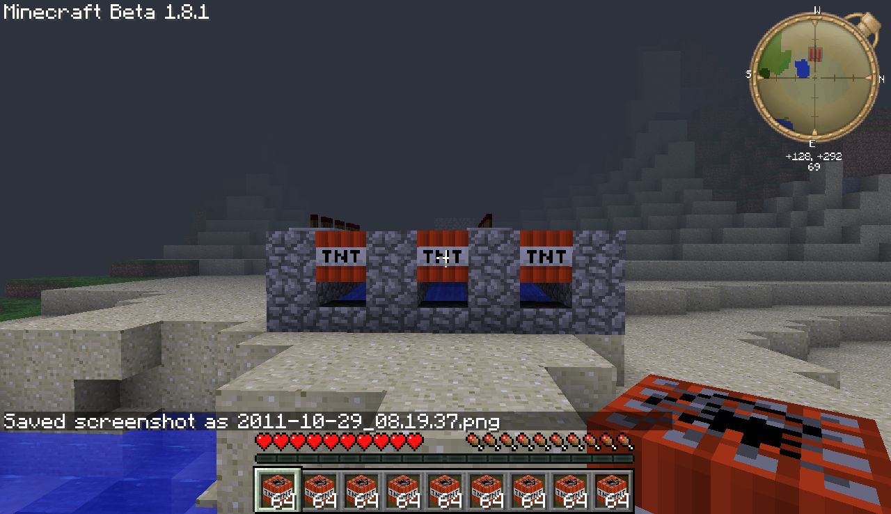 triple barrel TNT cannon Minecraft Map
