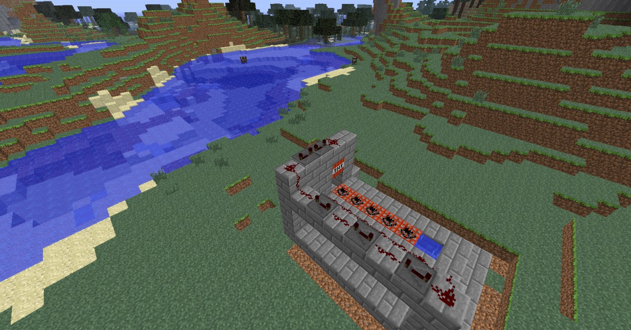 Small Super Cannon [Easy] 120 Range] Minecraft Map