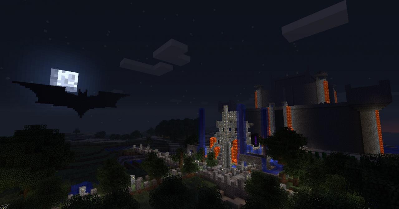 Massive Castle and Bat Minecraft Map