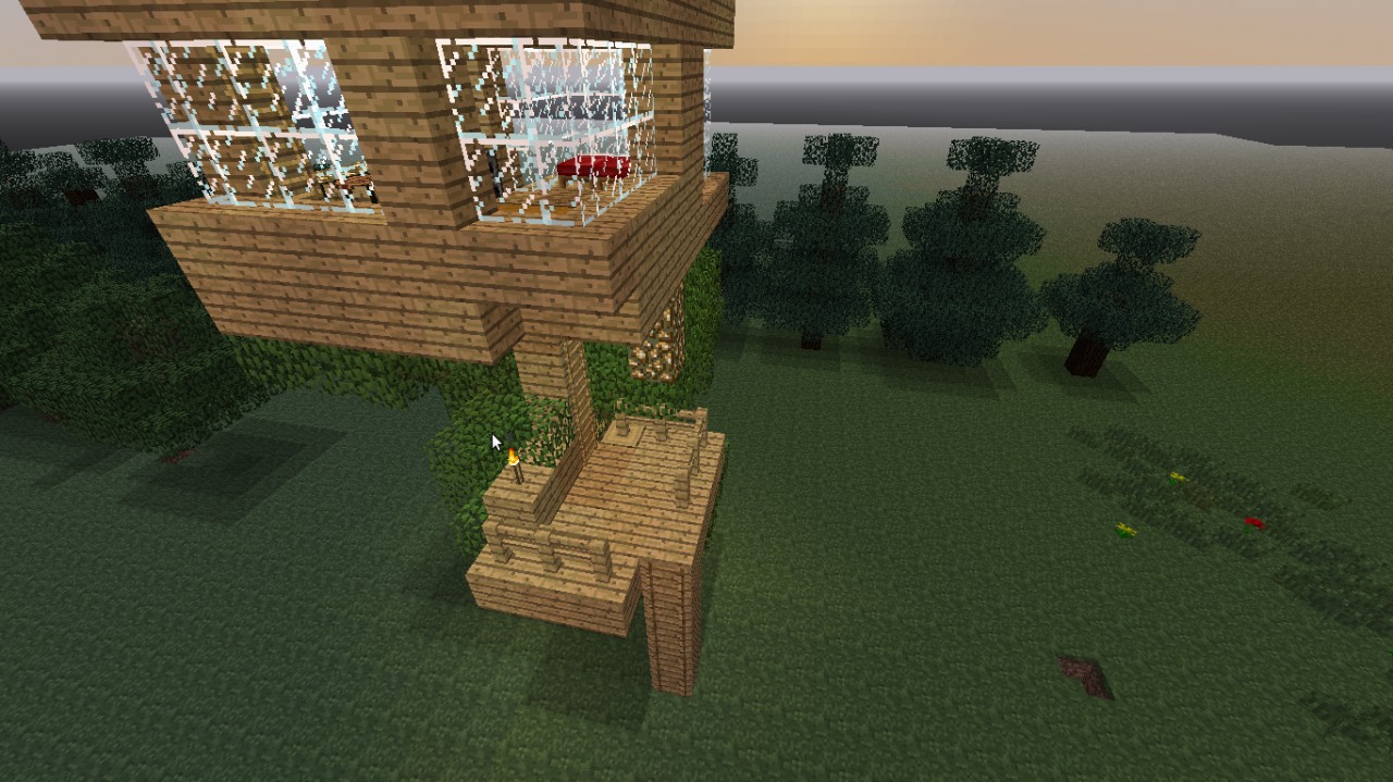 Modern wooden tree house! Minecraft Map