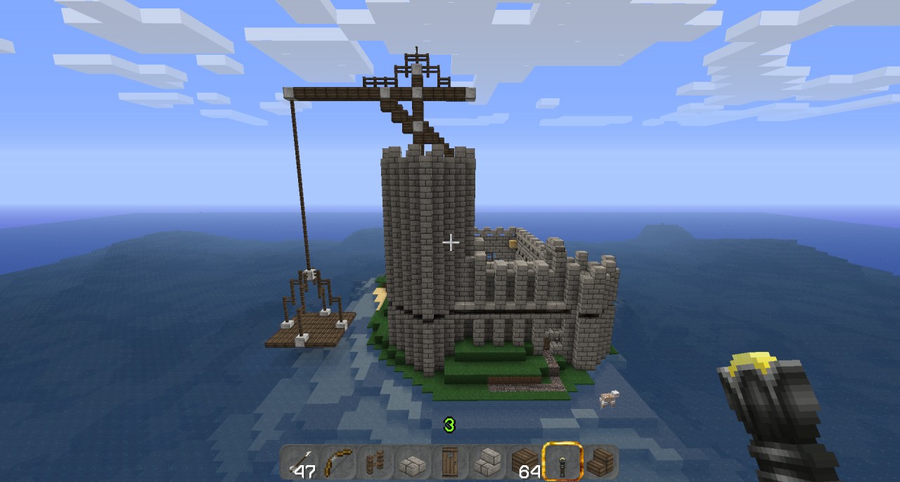 Small Pirate Castle w/ Crane Minecraft Map