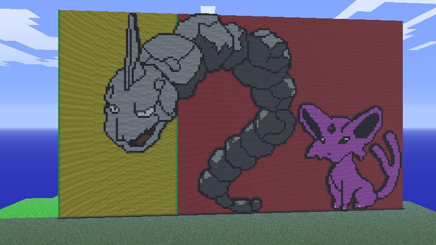 Big Onyx pixel art - Pokedex Minecraft Map