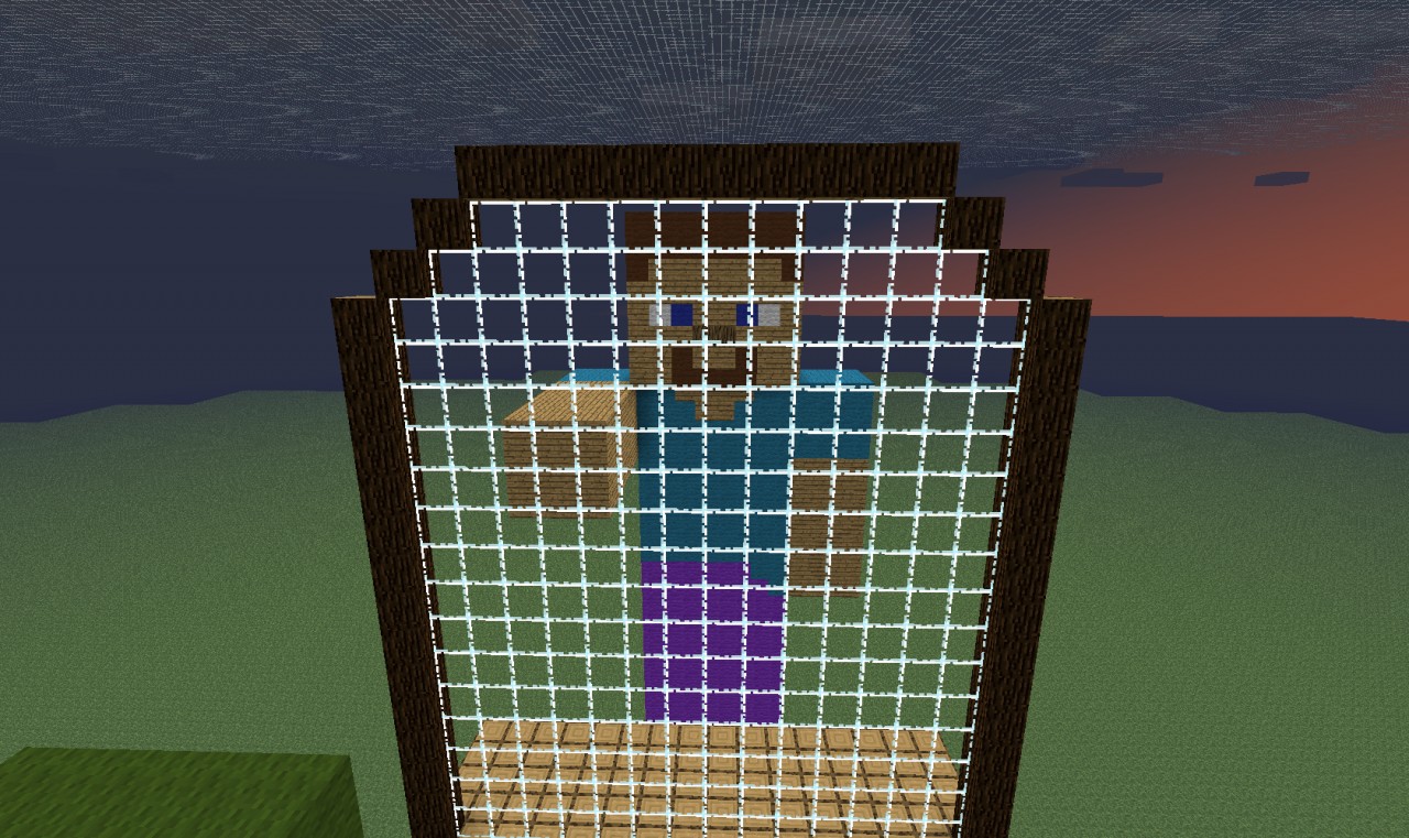 Steve takes a look in the mirror. Minecraft Map
