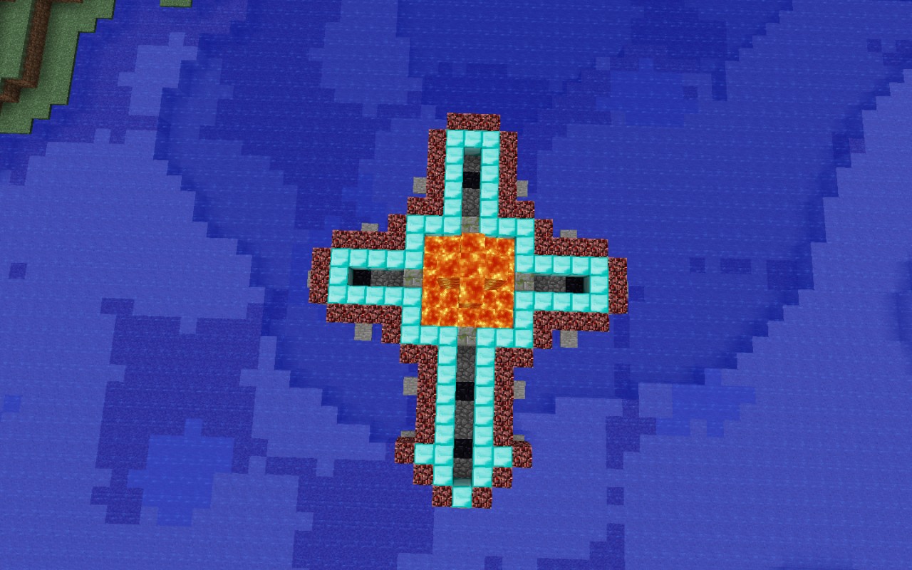 -SkymodHD- Nether OverWorld Diamond Temple Minecraft Map