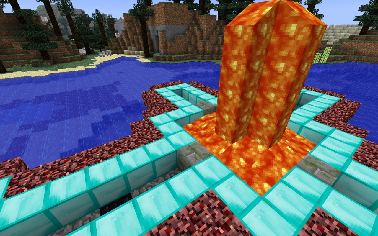 -SkymodHD- Nether OverWorld Diamond Temple Minecraft Map