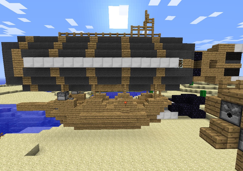 Pirate Boat Modification, original design by khanaris Minecraft Map