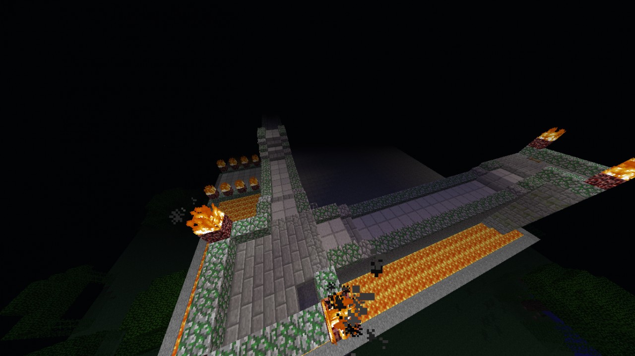 Castle with lava moat Minecraft Map