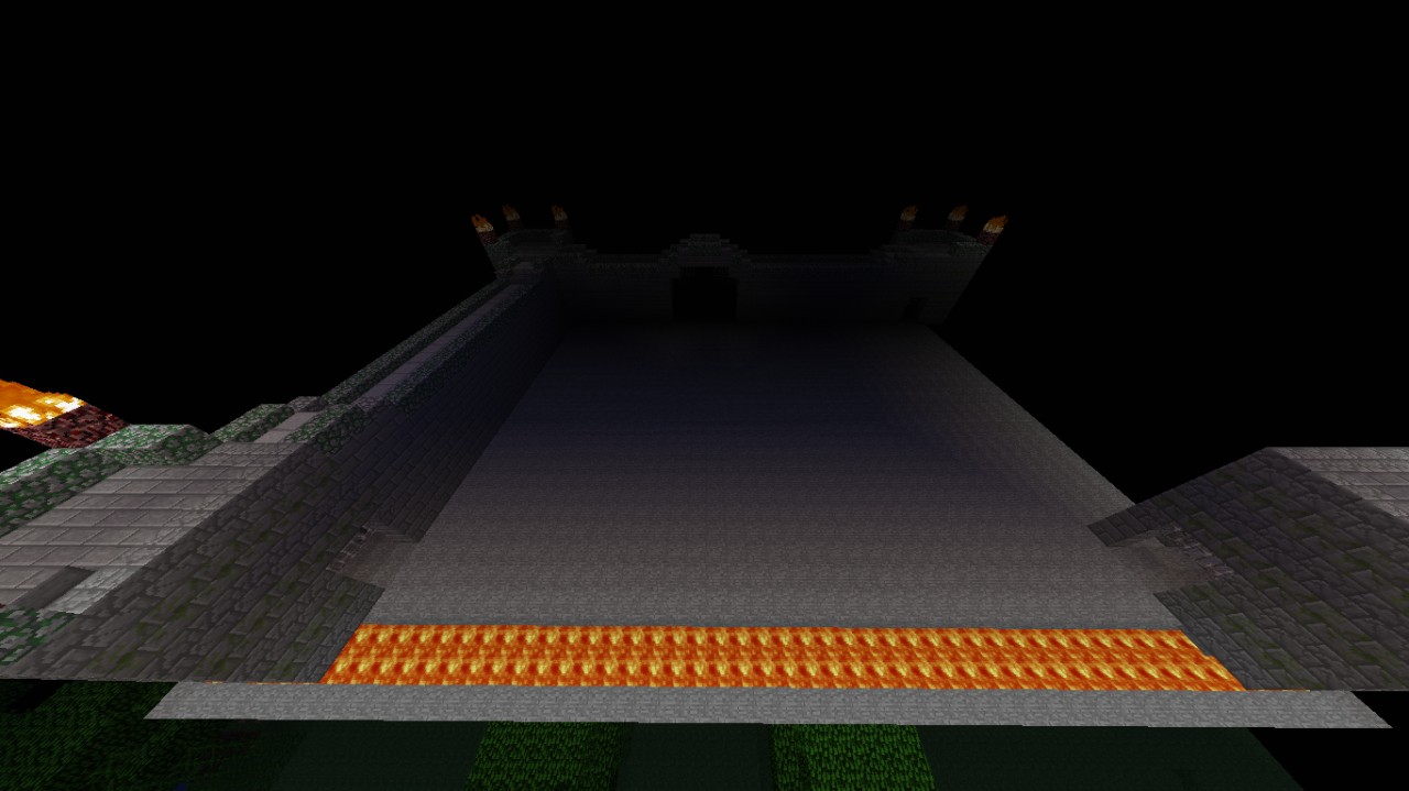 Castle with lava moat Minecraft Map