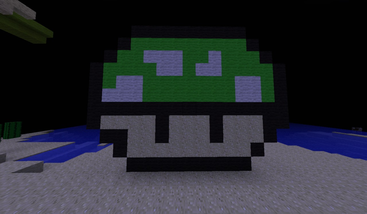 pixel art: green mushroom Minecraft Map
