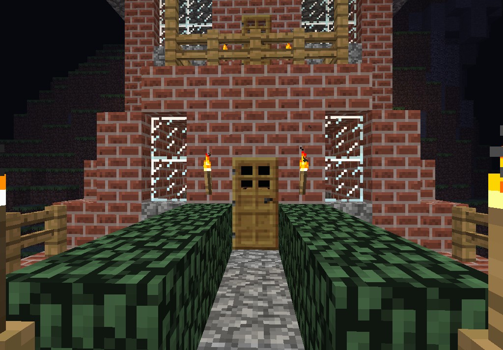 Weird floating house built into a mountain. Minecraft Map