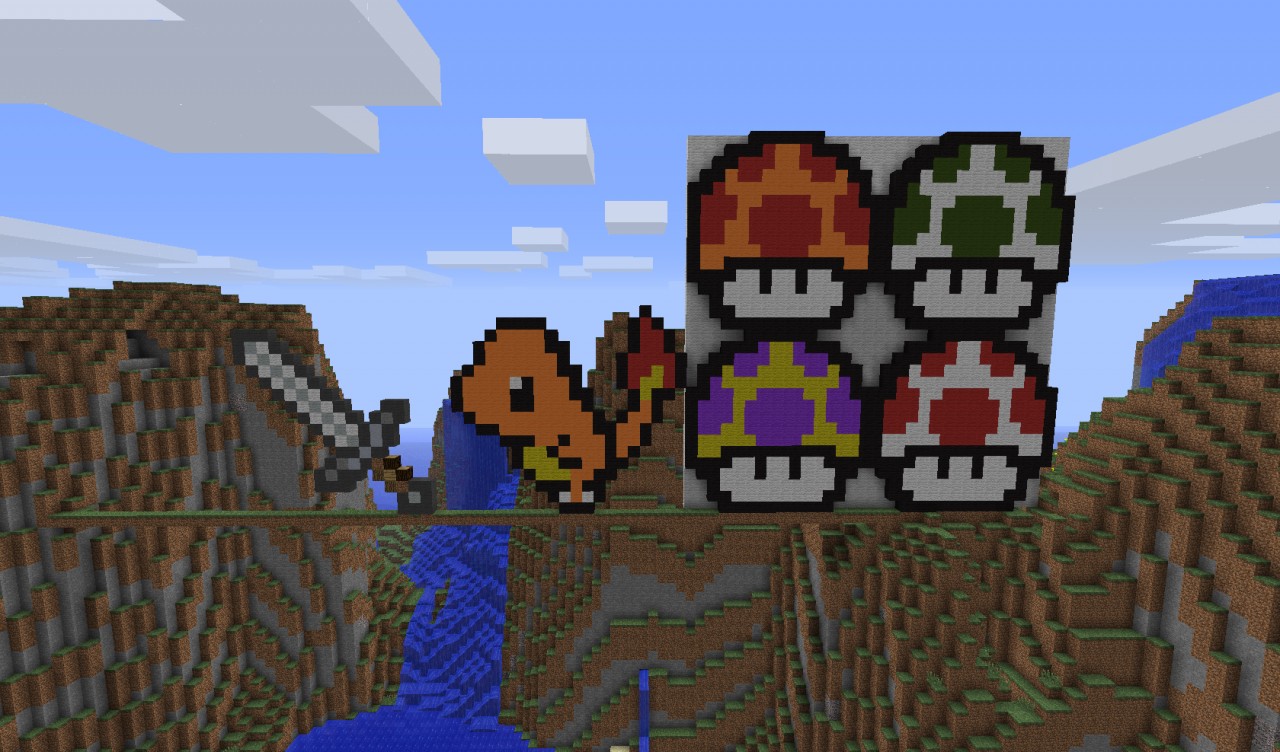 My first Pixel Art Minecraft Map