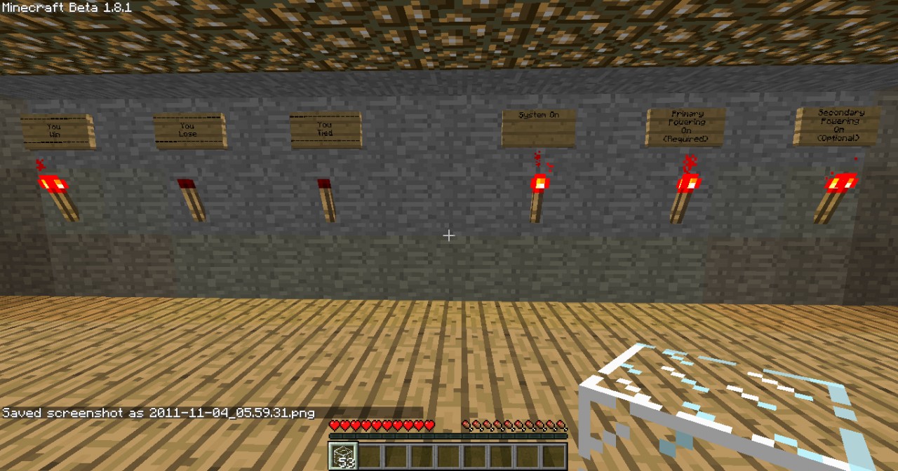 Redstone Rock, Paper, Scissors (Win Detector) V.1 Minecraft Map