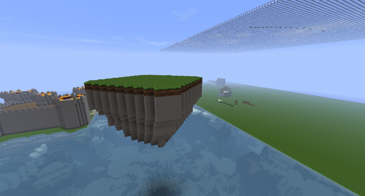 A floating castle Minecraft Map
