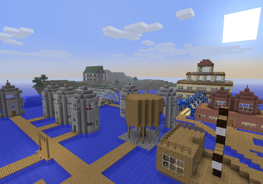 the floating port of plymith Minecraft Map
