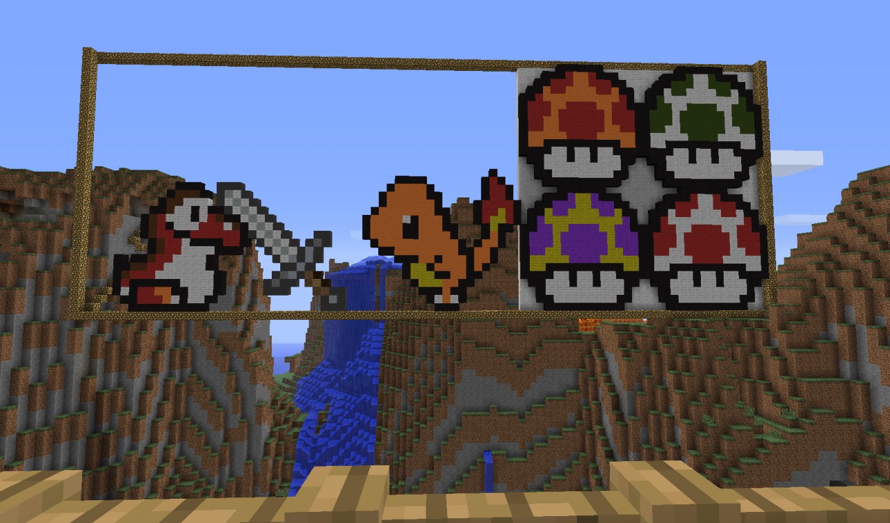 My first Pixel Art Minecraft Map