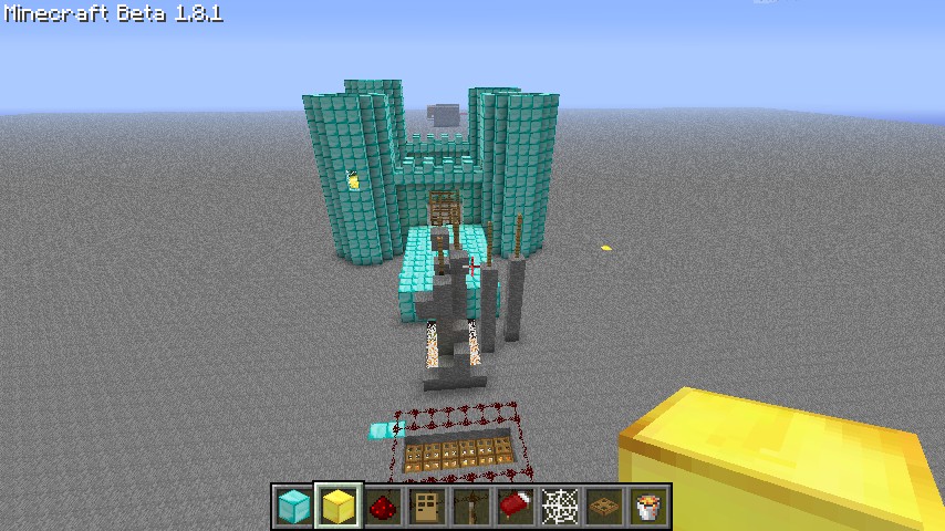 diamond castle with obstacle coarse Minecraft Map