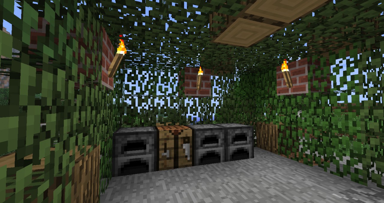 leaf house Minecraft Map