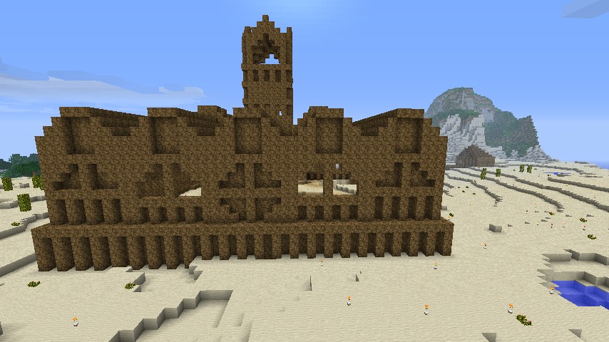 Dirt Palace and other structures Minecraft Map