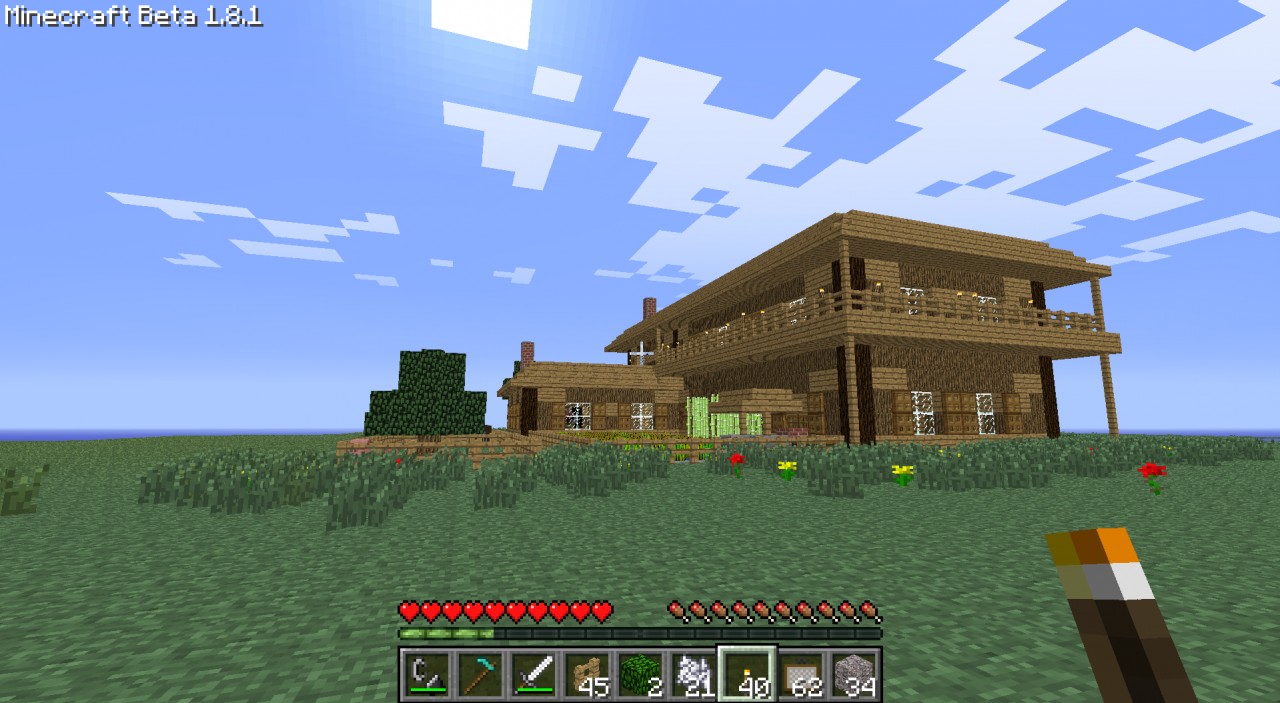 Farm house 2 story, wrap around terrace Minecraft Map
