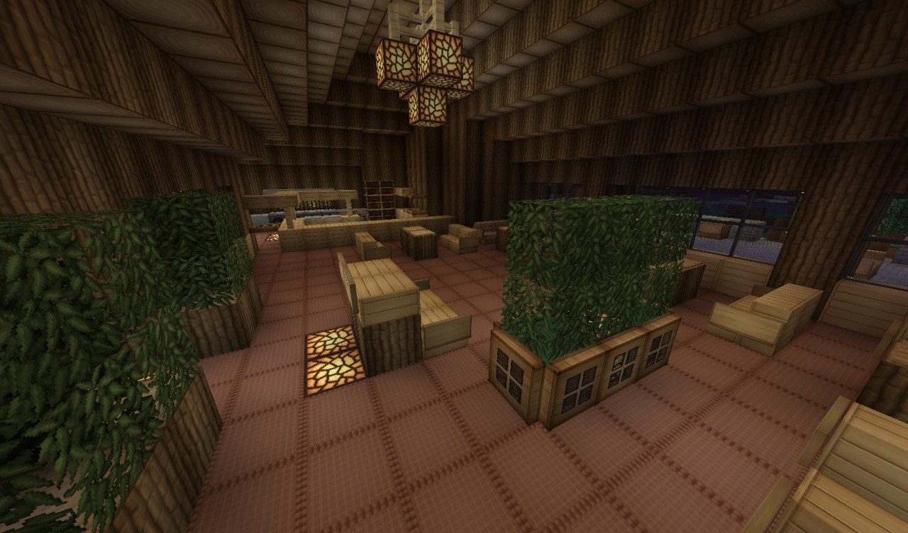 Modern Town - V1.2! Restaurant, gift shop, info booth, another house ...