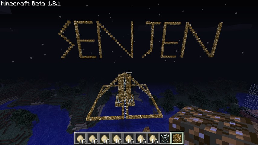 sen jen tempal sign Minecraft Map