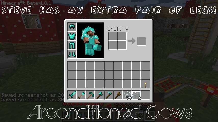 Steve has an extra pair of legs!