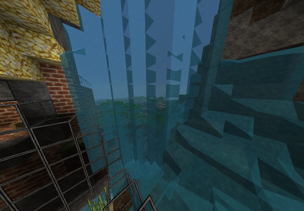 MY GLASS ROOFED WATERFALL HOME Minecraft Map