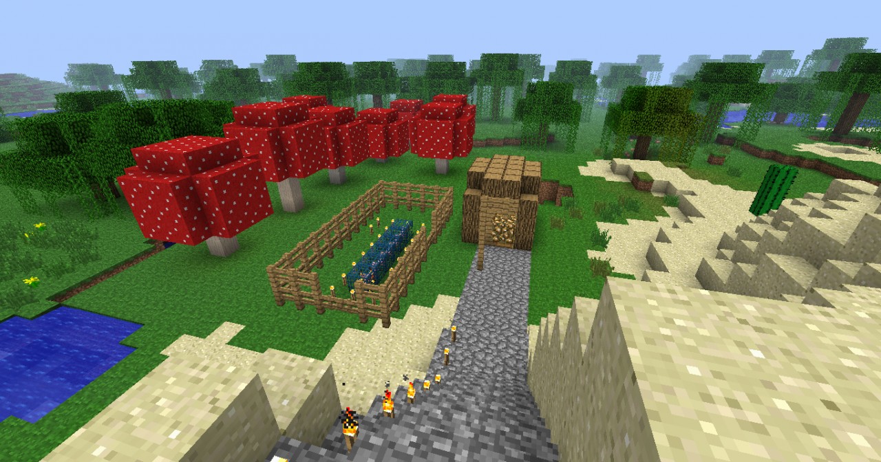 NPC vilage (widt big farm) Minecraft Map