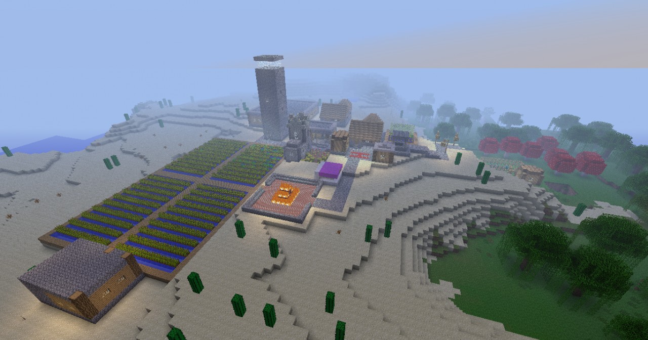 NPC vilage (widt big farm) Minecraft Map